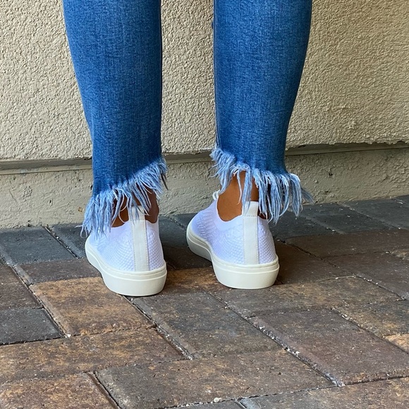 Urban Outfitters | Shoes | White Lace Up Brogue Fabric Knit Oxford ...